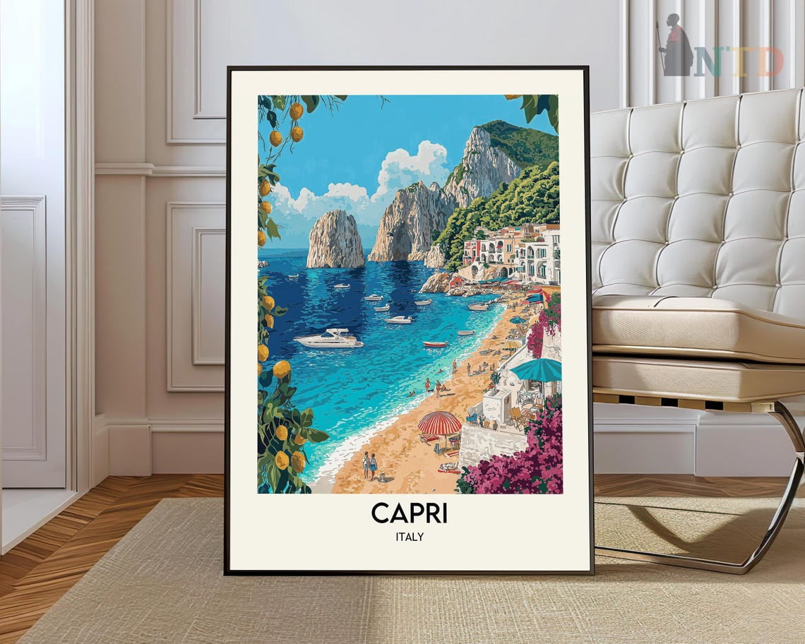 Capri Print, Capri Poster, Capricapri Art, Capri Italy Print, Capri ...