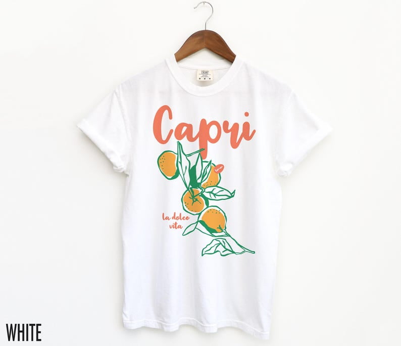 Capri Shirt, La Dolce Vita, Amalfi Coast, Italy TShirt, Travel Shirt ...