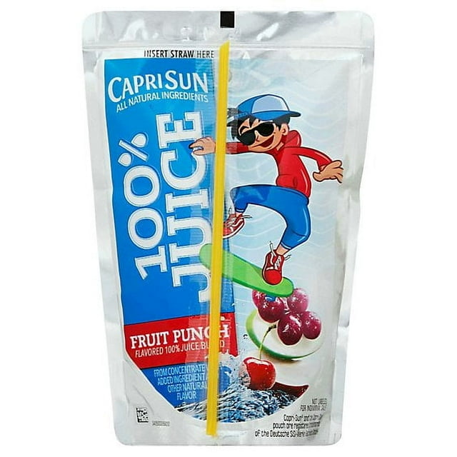 Capri Sun All Natural 100 Percent Fruit Punch Juice - 60 Fluid Ounce ...