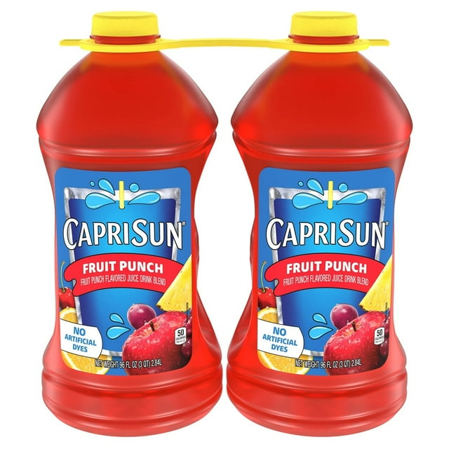 Capri Sun Fruit Punch Flavored Juice Drink Blend, 2 ct Pack, 96 oz ...