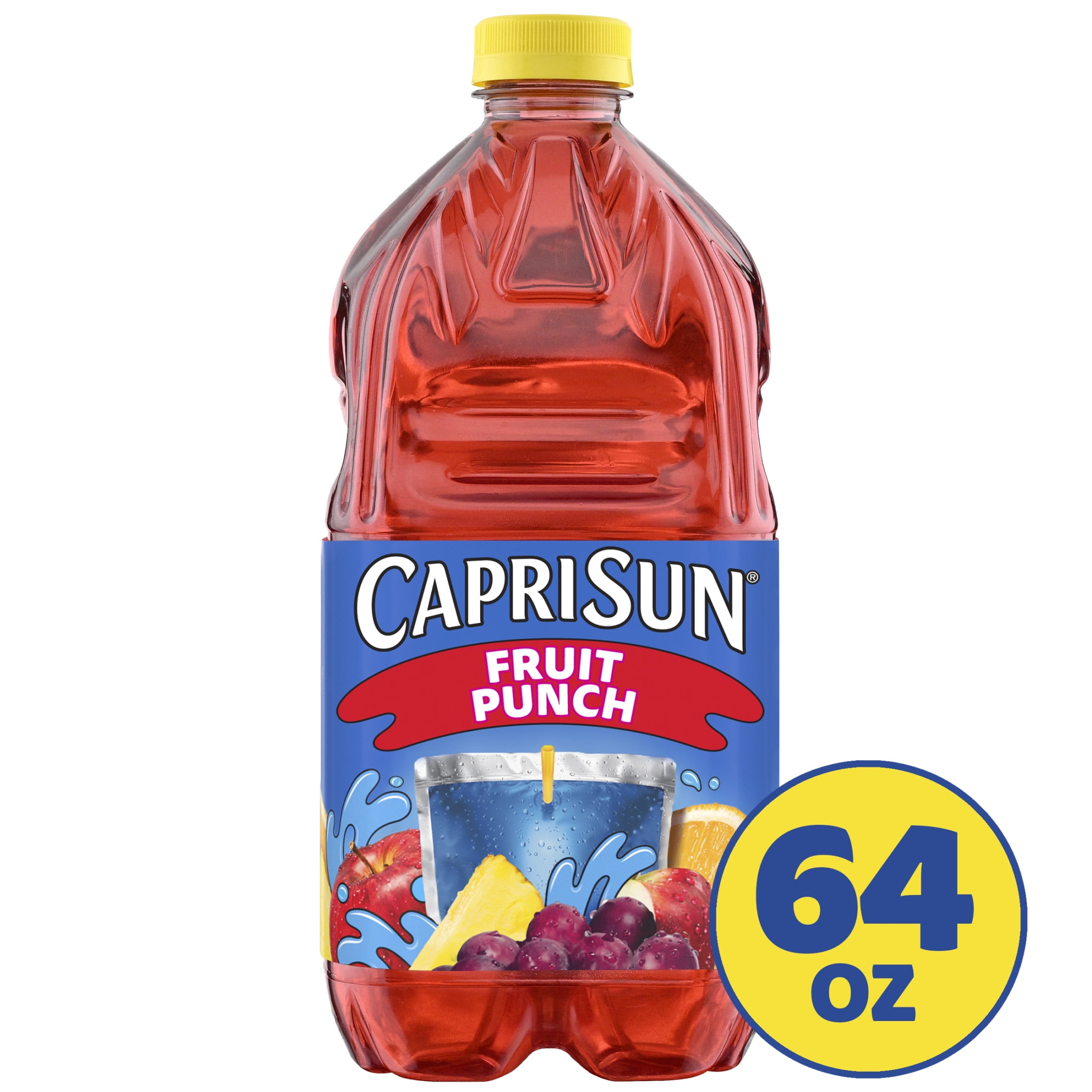 Capri Sun Fruit Punch Juice Drink Blend 64 oz Bottle with 8 Servings ...