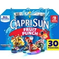 Capri Sun Fruit Punch Juice Drink Blend, 30 ct Box, 6 fl oz Pouches ...