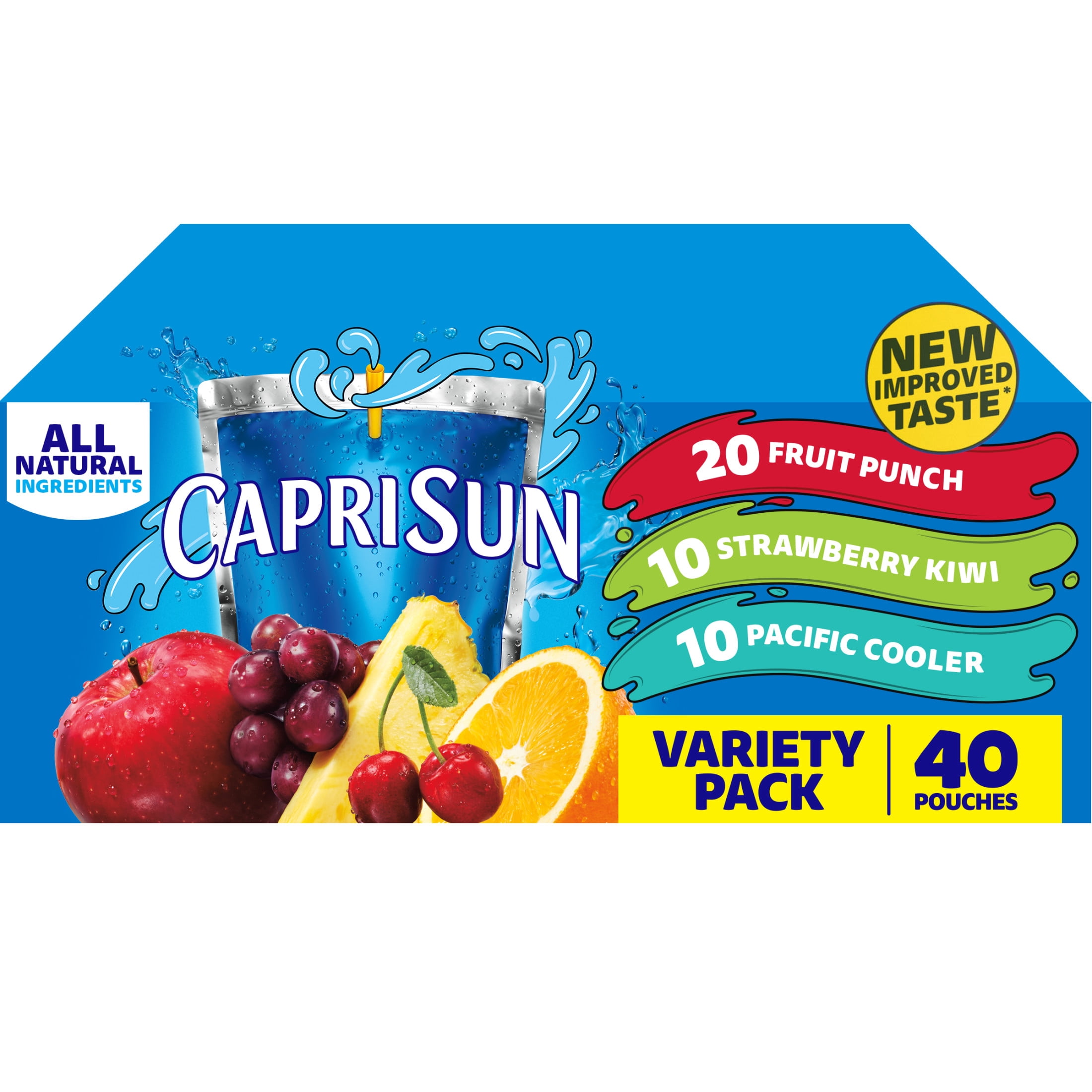 Capri Sun Variety Pack: Fruit Punch, Strawberry Kiwi, Pacific Cooler ...