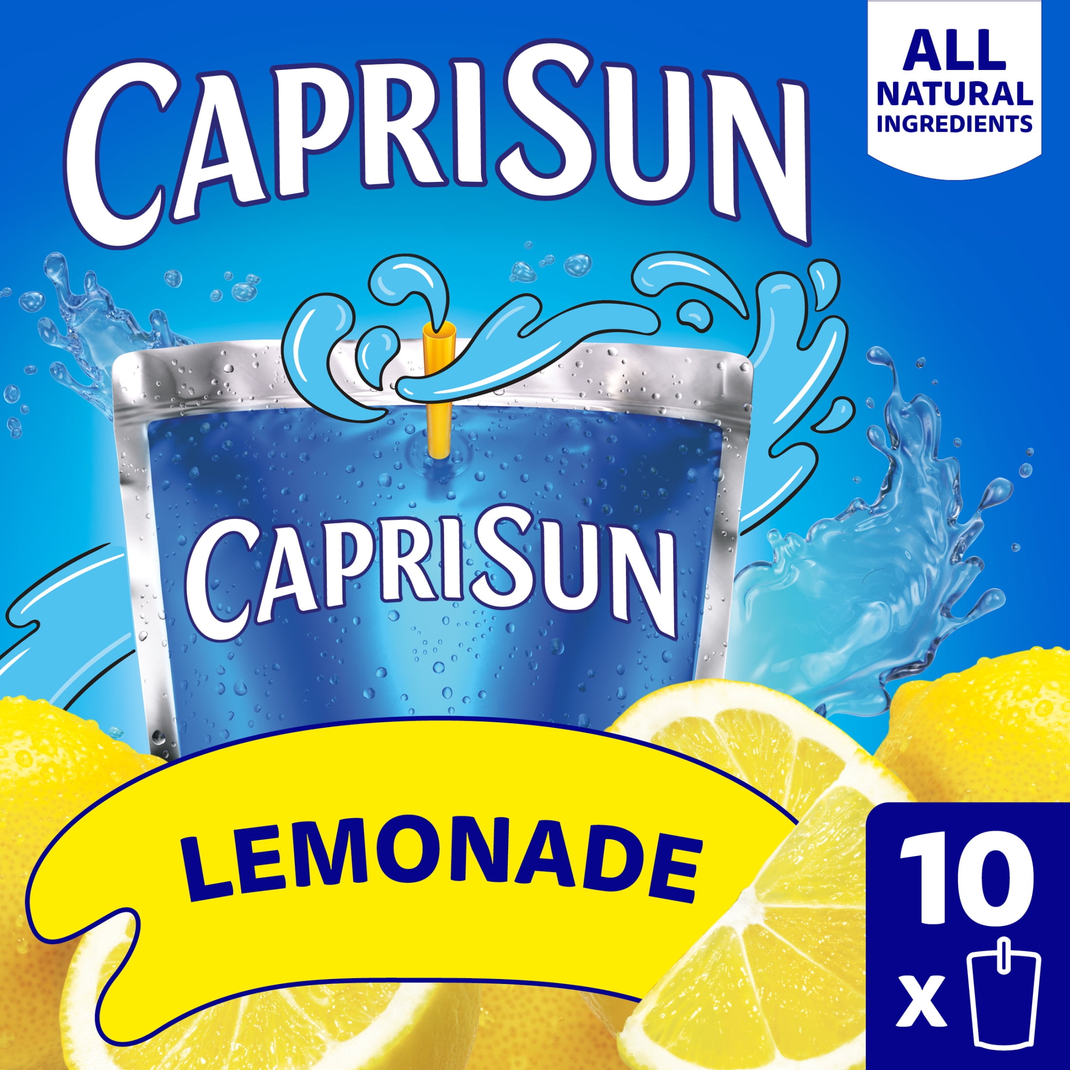 Capri Sun, Lemonade Drink, 10 ct Box, 6 fl oz Pouches - Walmart.com