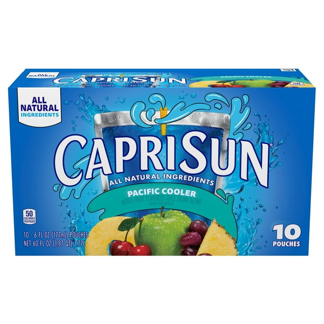 Capri Sun Pacific Cooler Mixed Fruit Flavored Juice Drink Blend, 10 Ct ...