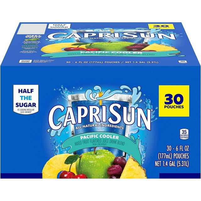 Capri Sun Pacific Cooler Mixed Fruit Juice Drink Blend, Less Sugar ...