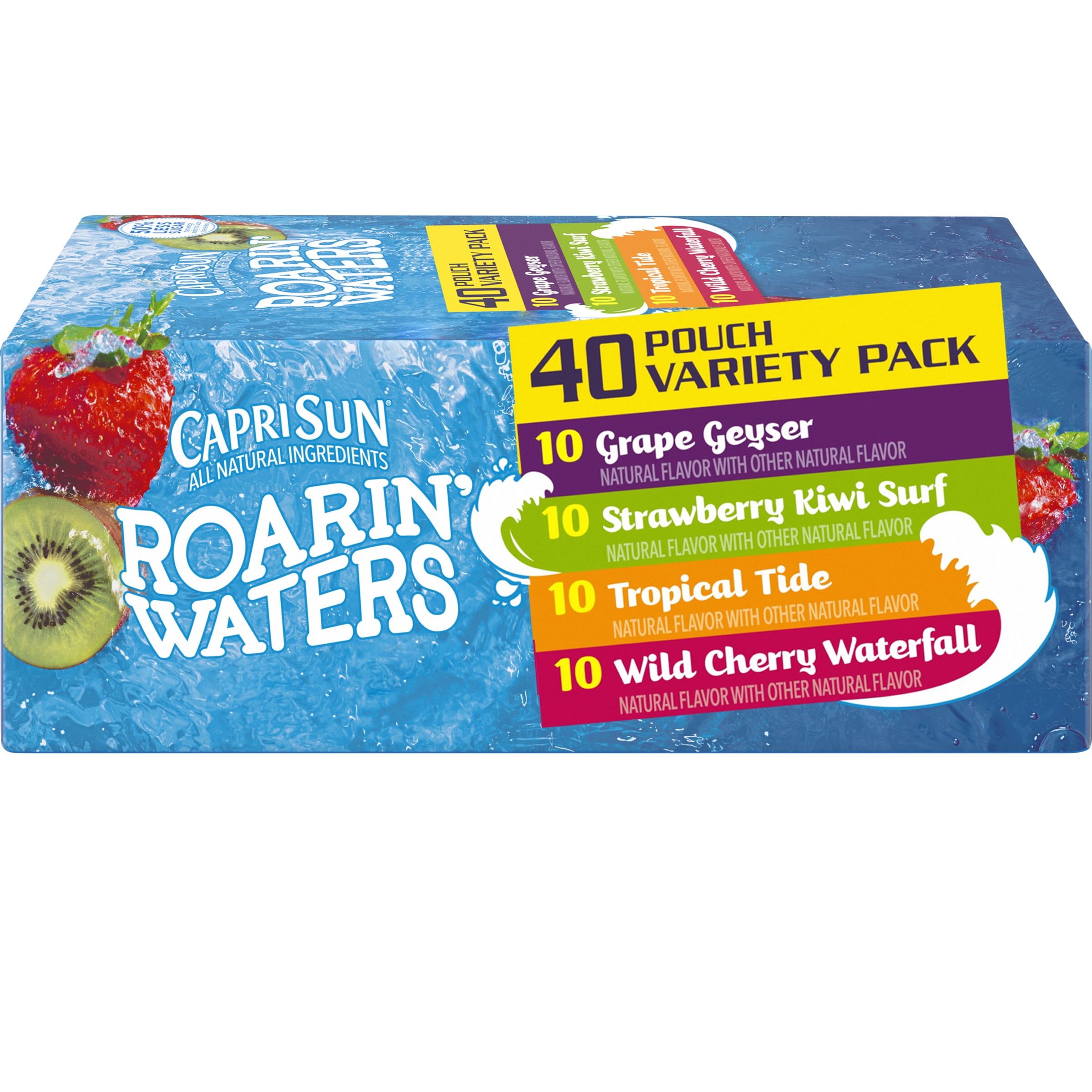 Capri Sun Roarin' Waters Grape Geyser, Strawberry Kiwi Surf, Tropical Tide & Wild Cherry ...