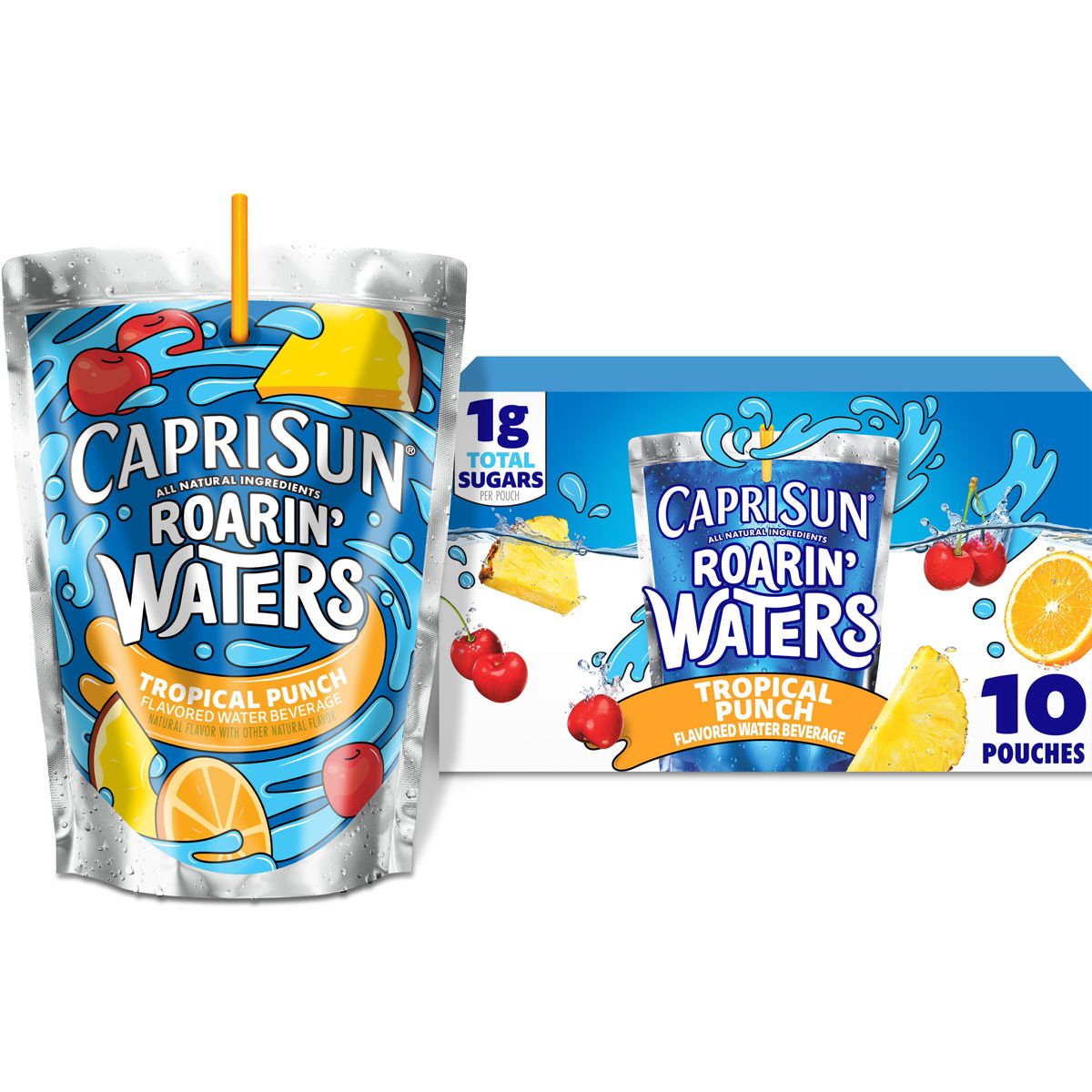 Capri Sun Roarin Waters Tropical Fruit Juice Drinks 10pk 6 Fl Oz