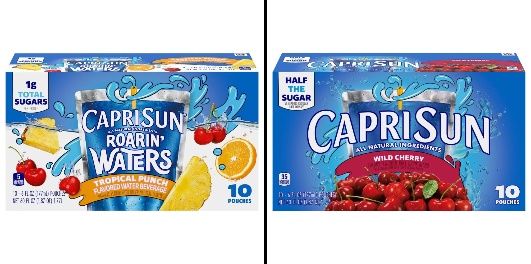 Capri Sun Roarin' Waters Tropical Punch 6 oz 10 pk Pouches & Capri Sun ...