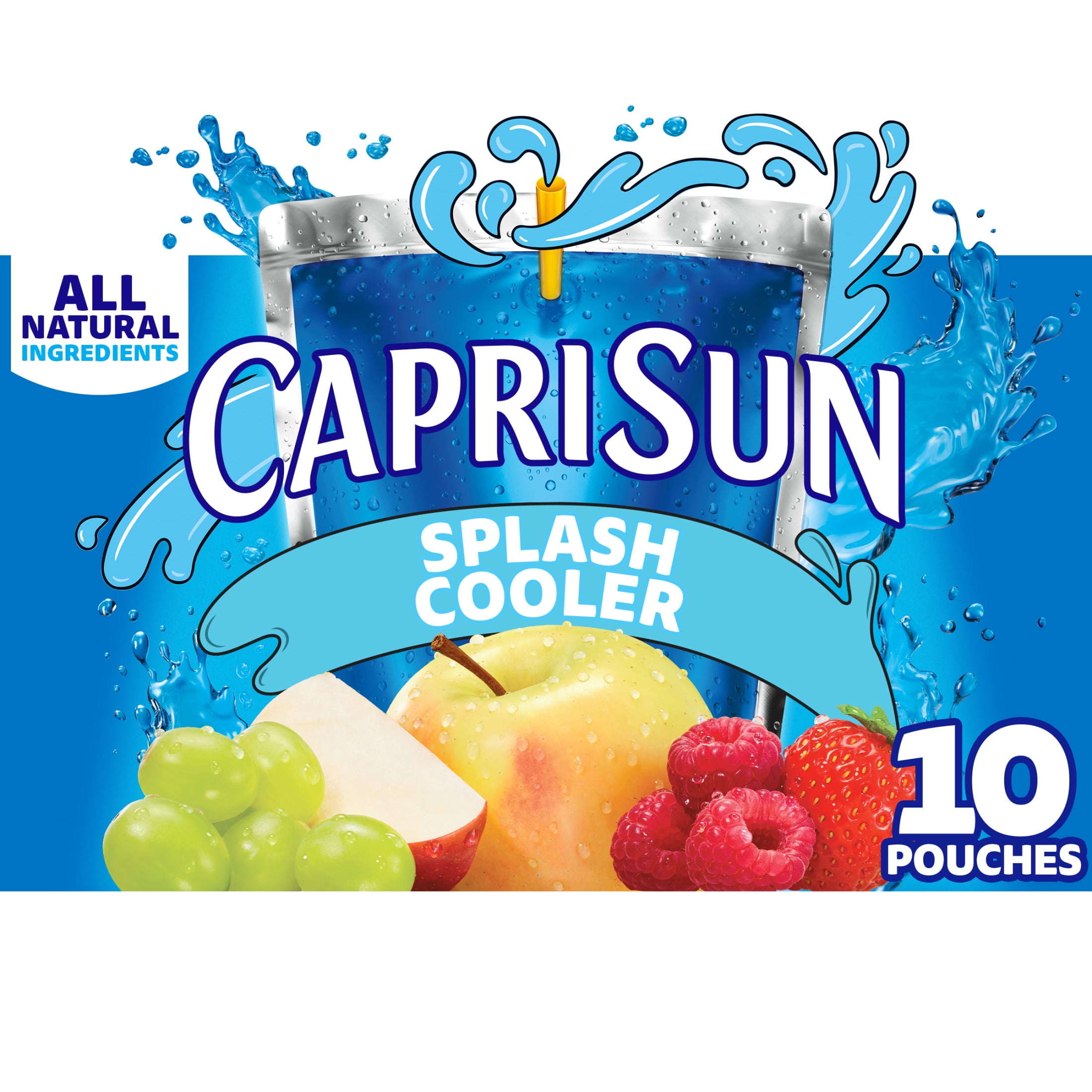 Capri Sun Splash Cooler Mixed Fruit Juice Drink Blend, Grape Flavor ...