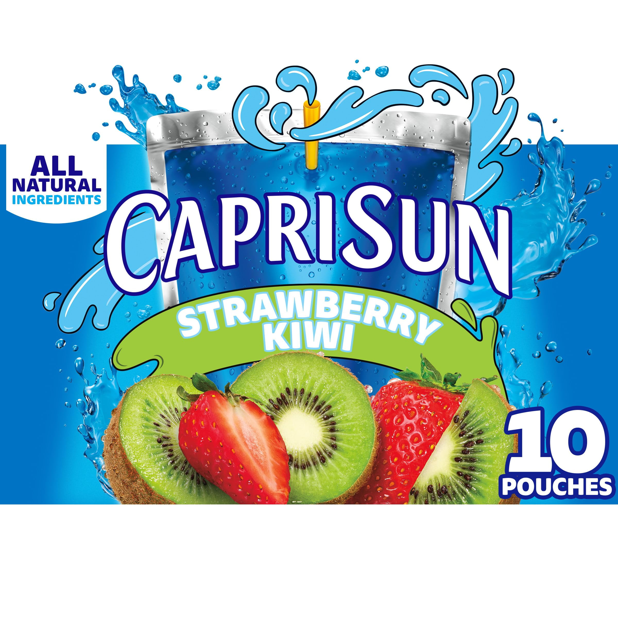 Capri Sun Strawberry Kiwi Flavored With Other Natural Flavor Juice Drink Blend, 10 Ct Box, 6 Fl ...