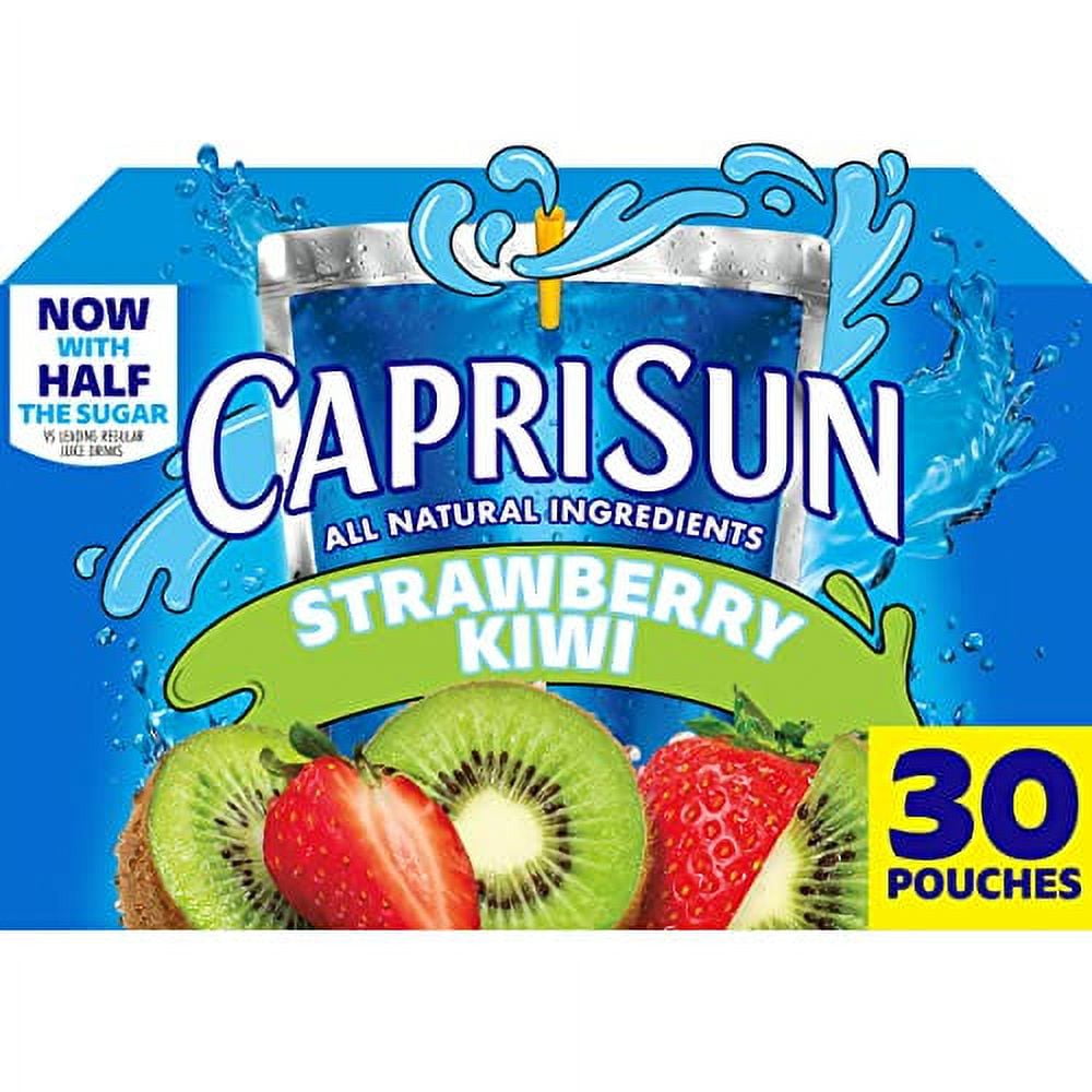 Capri Sun Strawberry Kiwi Ready-to-Drink Juice (30 Pouches, 3 Boxes of ...