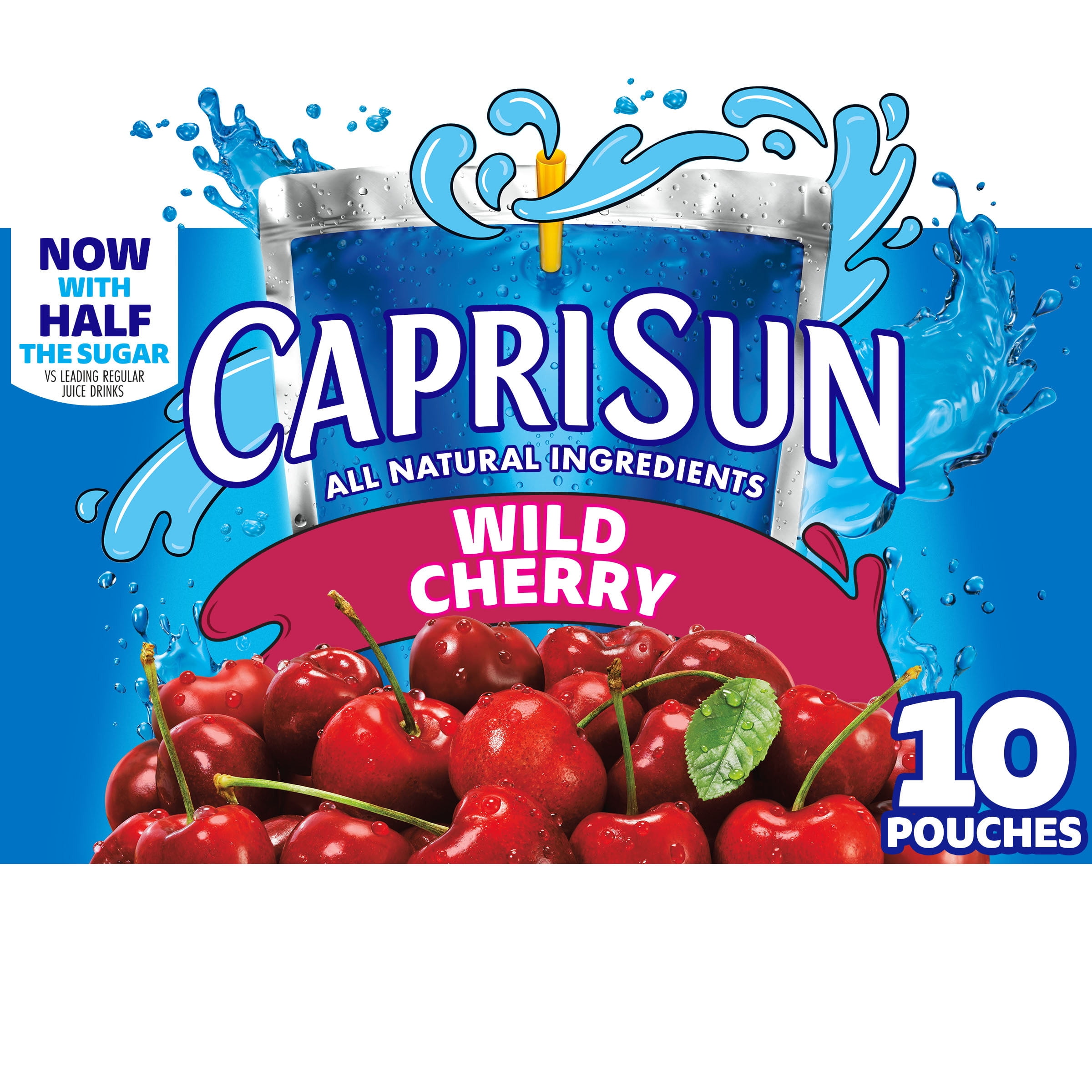 Capri Sun Wild Cherry Juice Box Pouches, 10 Ct Box, 6 fl oz Pouches 60 ...