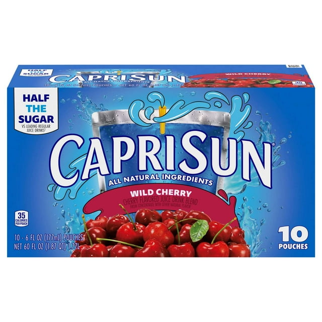Capri Sun Wild Cherry Juice Drink Blend 10 pk Pouches - 6 oz - Walmart.com