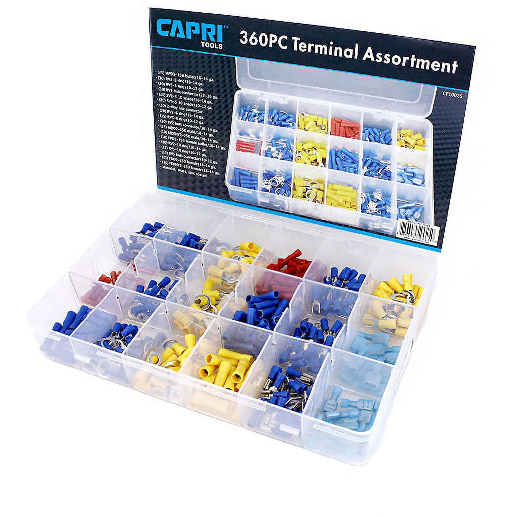 Capri Tools 10025 Electrical Terminal Assortment Set, 360-Piece ...