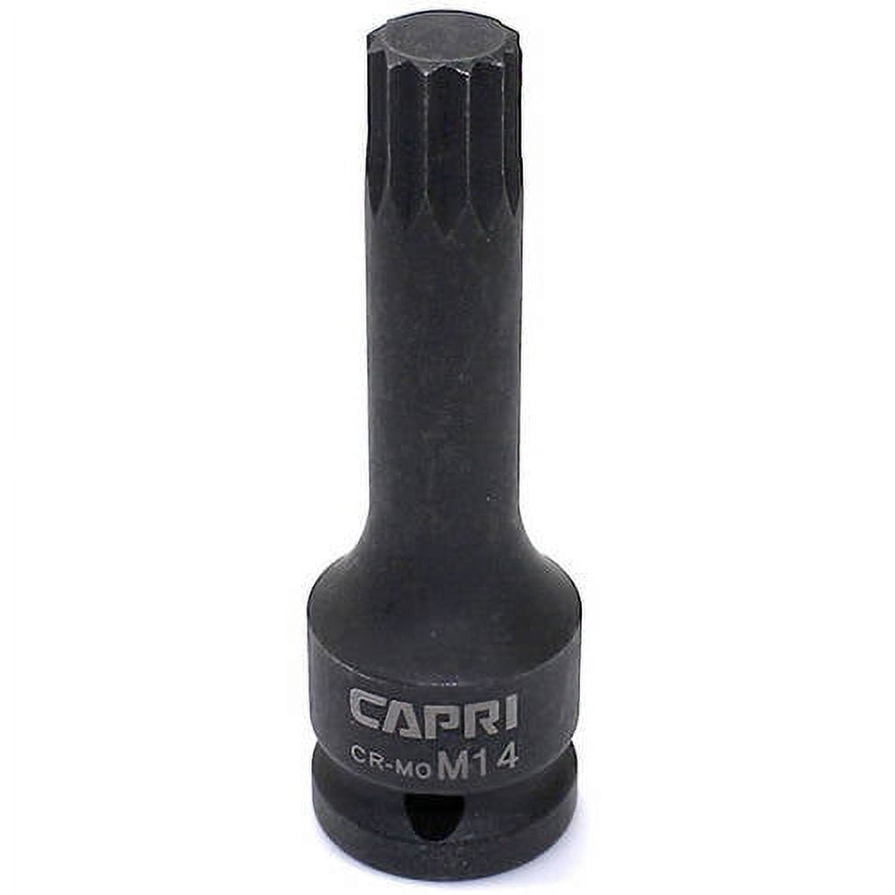 Capri Tools 30069 14mm XZN Triple Square Impact Bit Socket with 1/2 ...