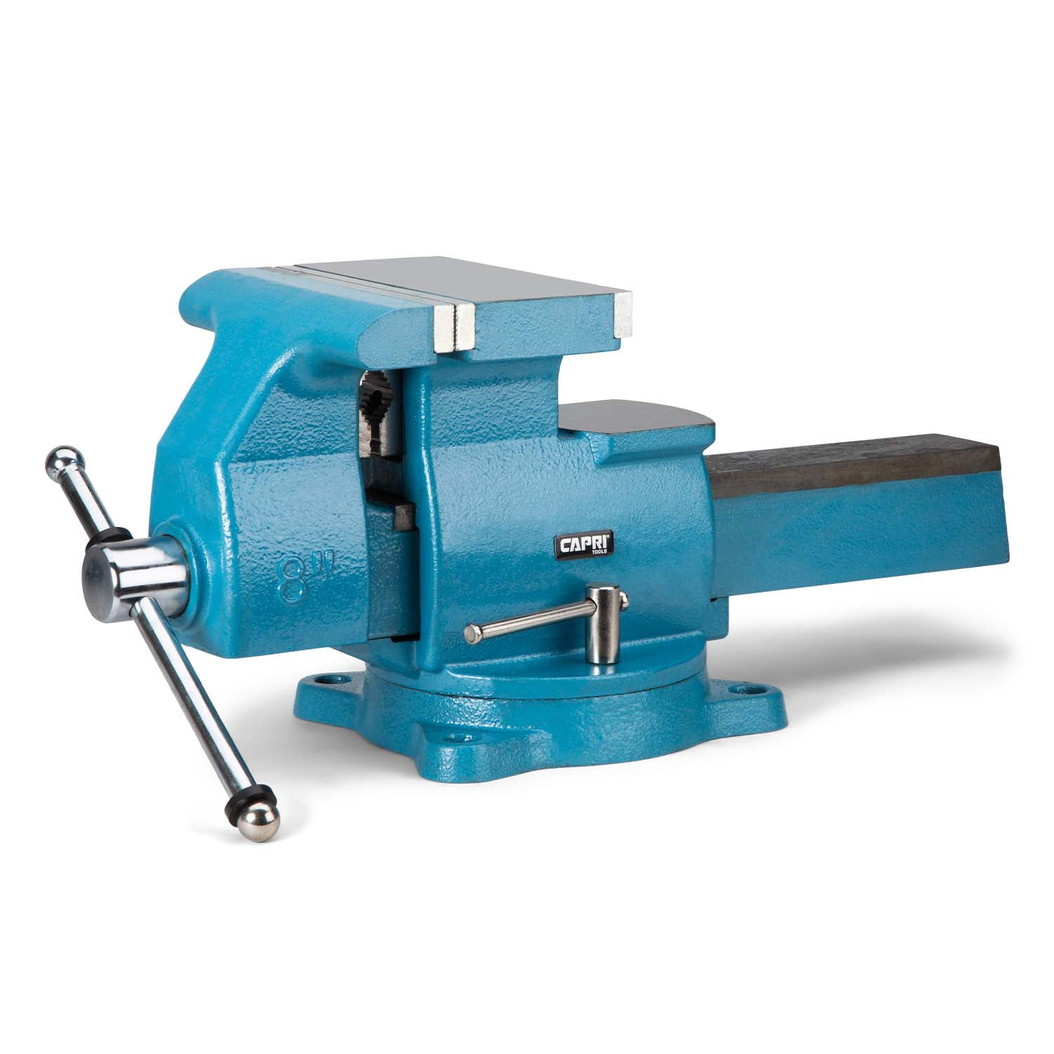Capri Tools 8 in. Reversible Bench Vise, 8 in. Jaw Width, 8.3 in. & 12. ...
