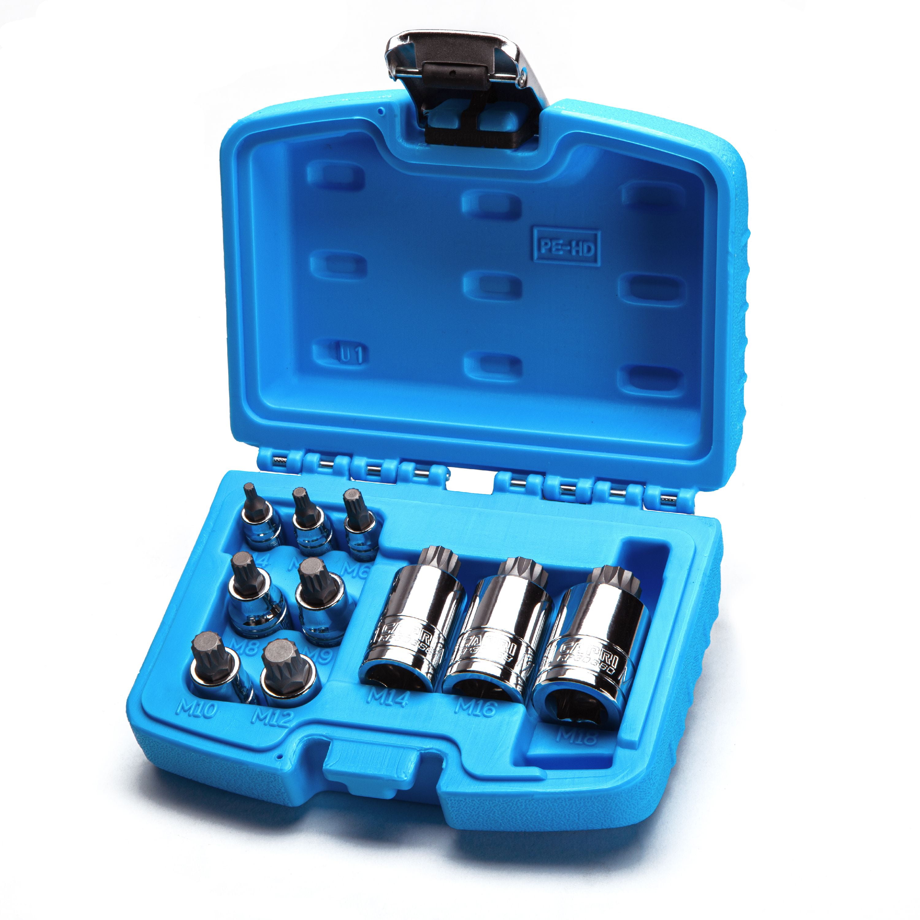Capri Tools Stubby XZN Triple Square Bit Socket Set, 10-Piece - Walmart.com