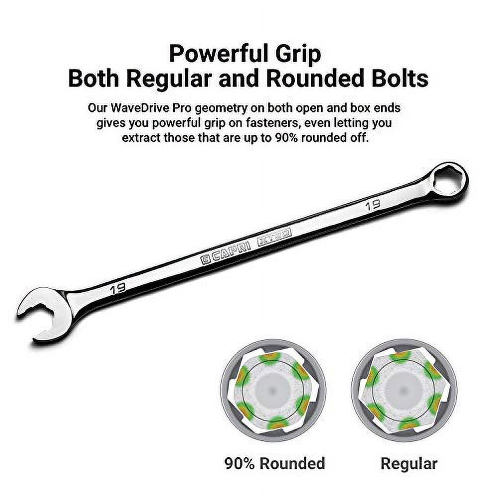 Capri Tools XT90 WaveDrive Pro Combination Wrench Set for Regular and ...