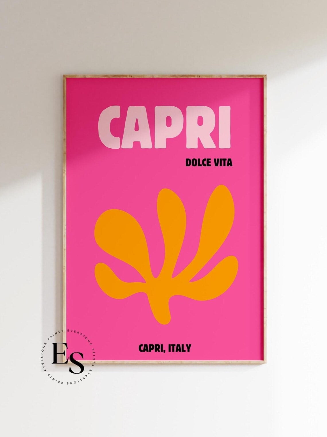 Capri Travel Poster, Coastal Girly Dorm Art, Colorful Y2K Posters ...