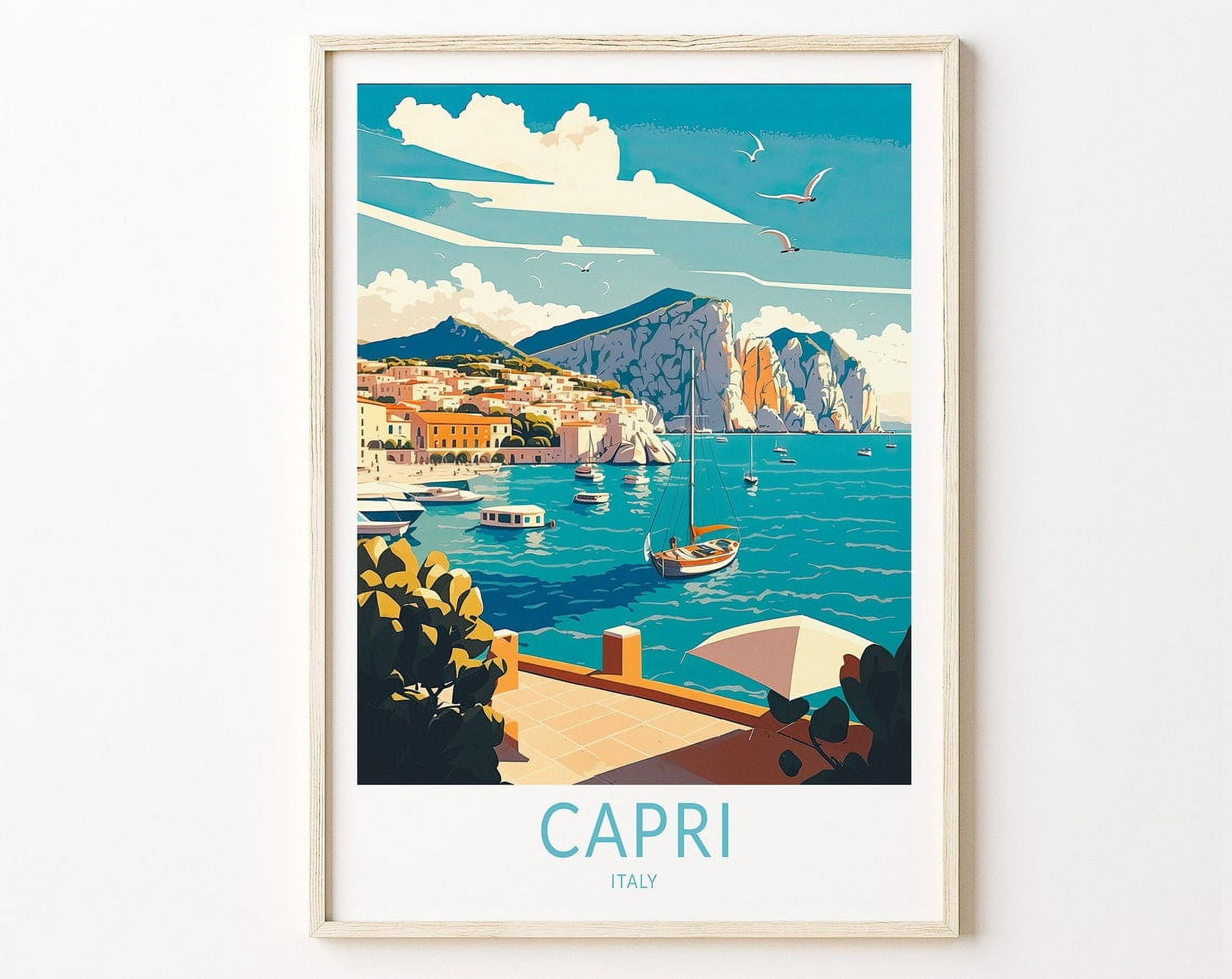 Capri Travel Print, Italy Capri Travel Poster, Travel Wall Art, Italy ...