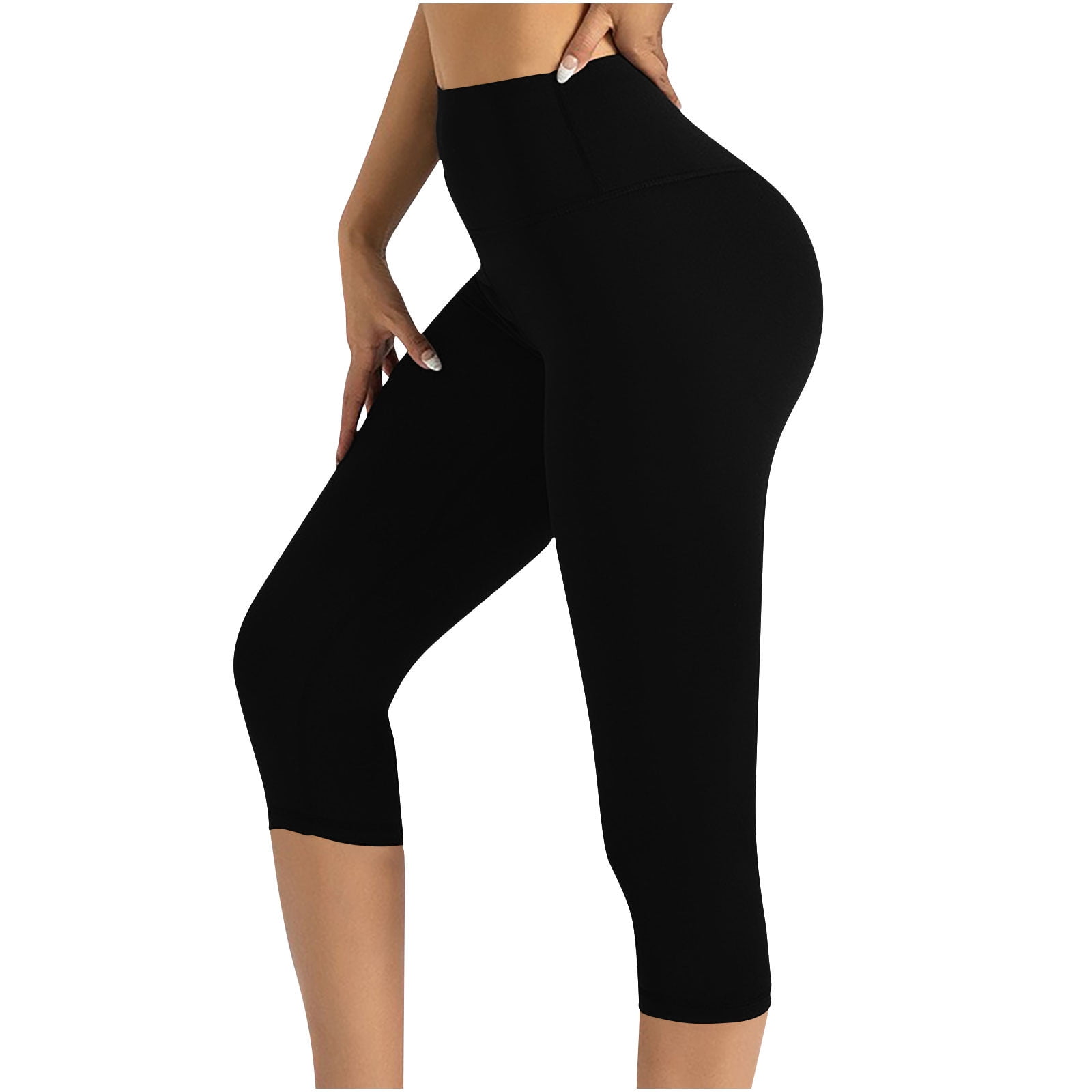 Capri Yoga Pants for Women Athletic High-Waisted Butt Lifting Leggings ...
