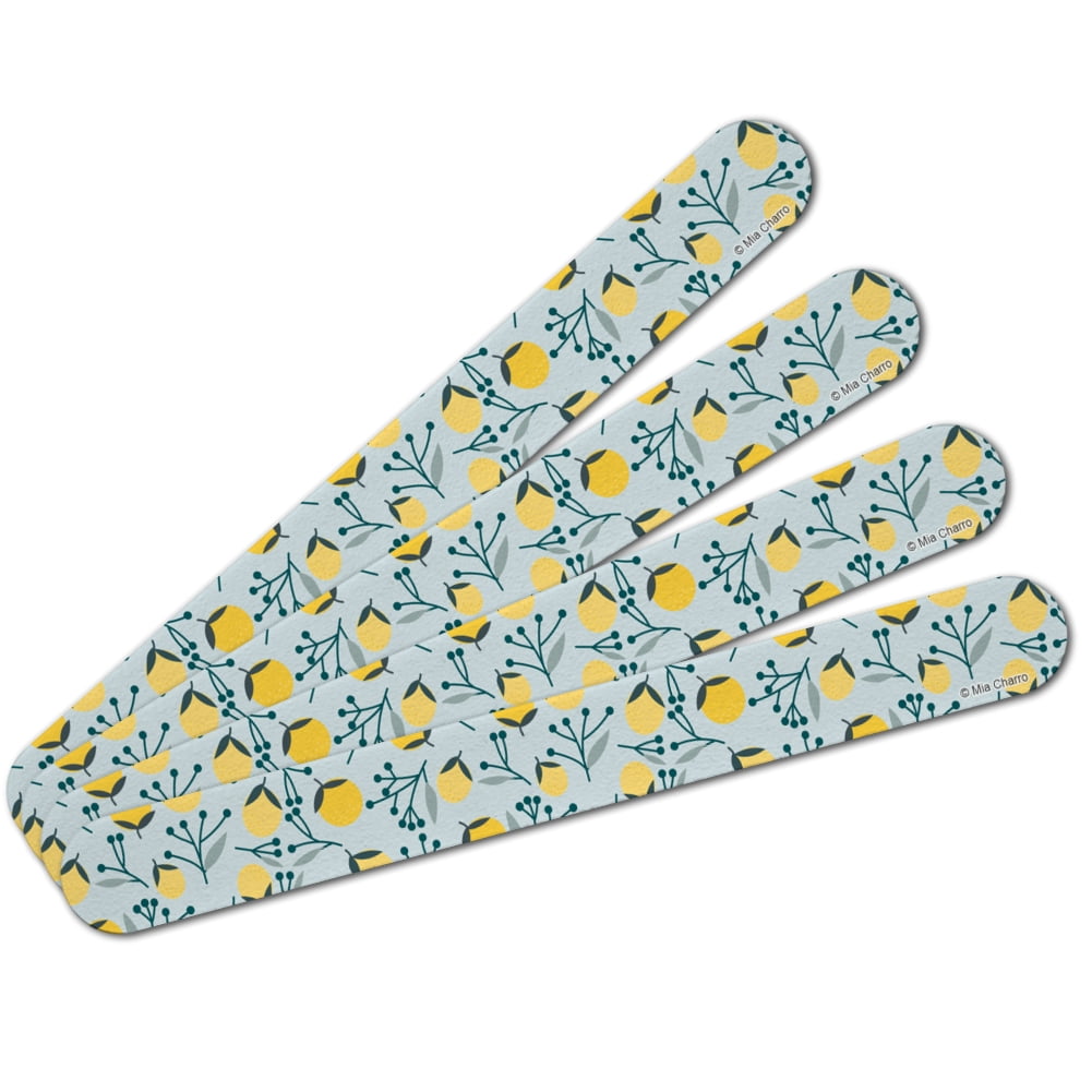 Capriccio Lemons Double-Sided Nail File Emery Board Set 4 Pack ...