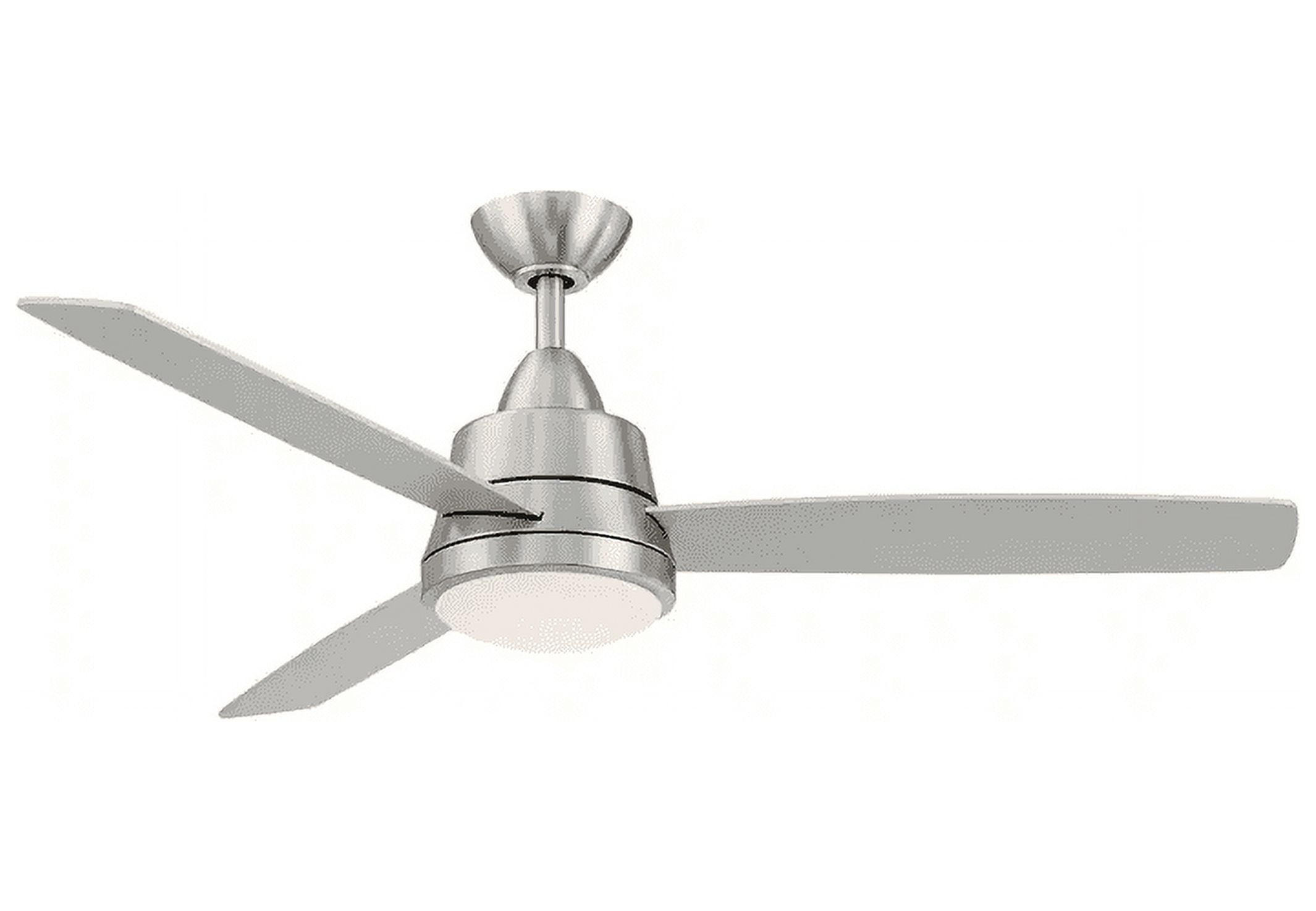 Caprice 52 in. Modern Brushed Nickel Ceiling Fan with Integrated LED ...