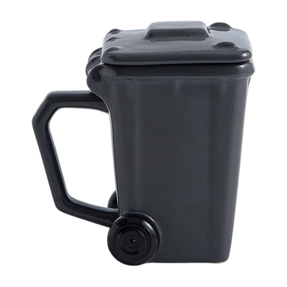 Capricious Wastebasket Shape Ceramic Mugs 400ml Multipurpose Drinkware ...