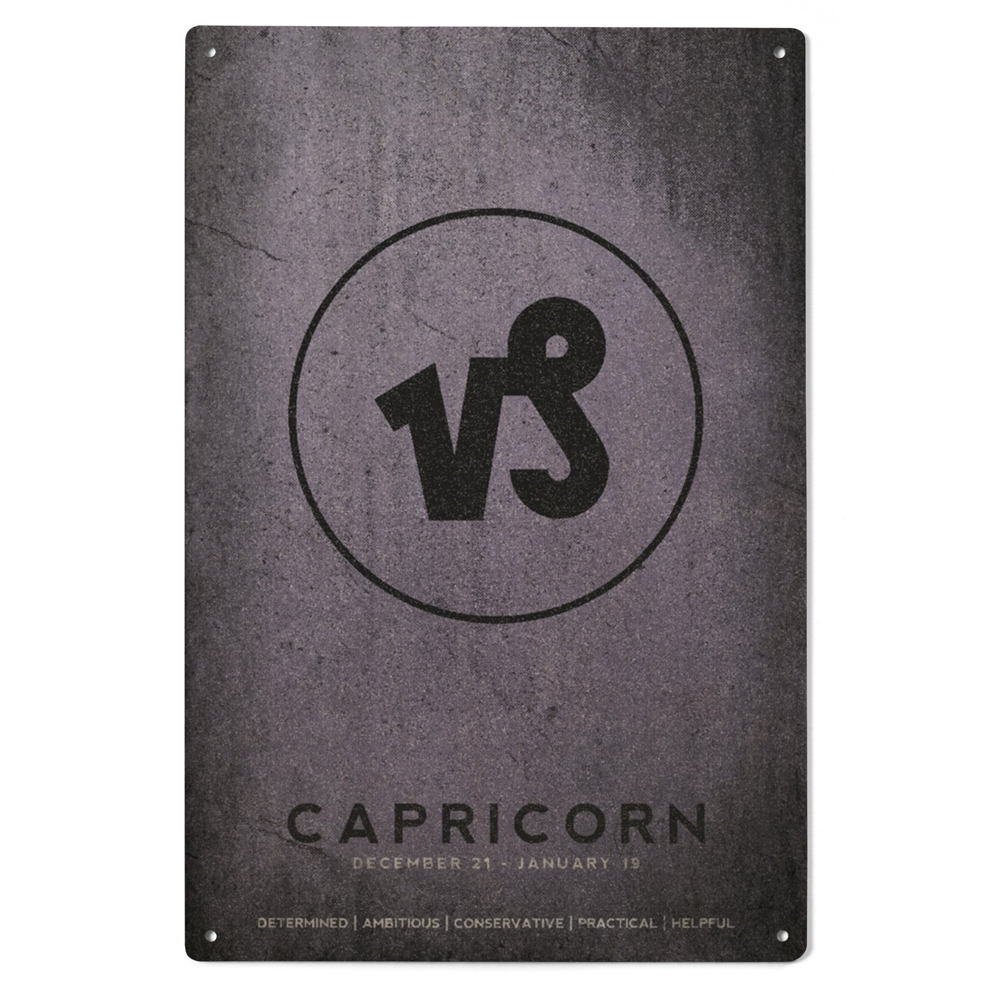 Capricorn, Astrological Sign, Zodiac Birch Wood Wall Sign (6x9 Rustic ...