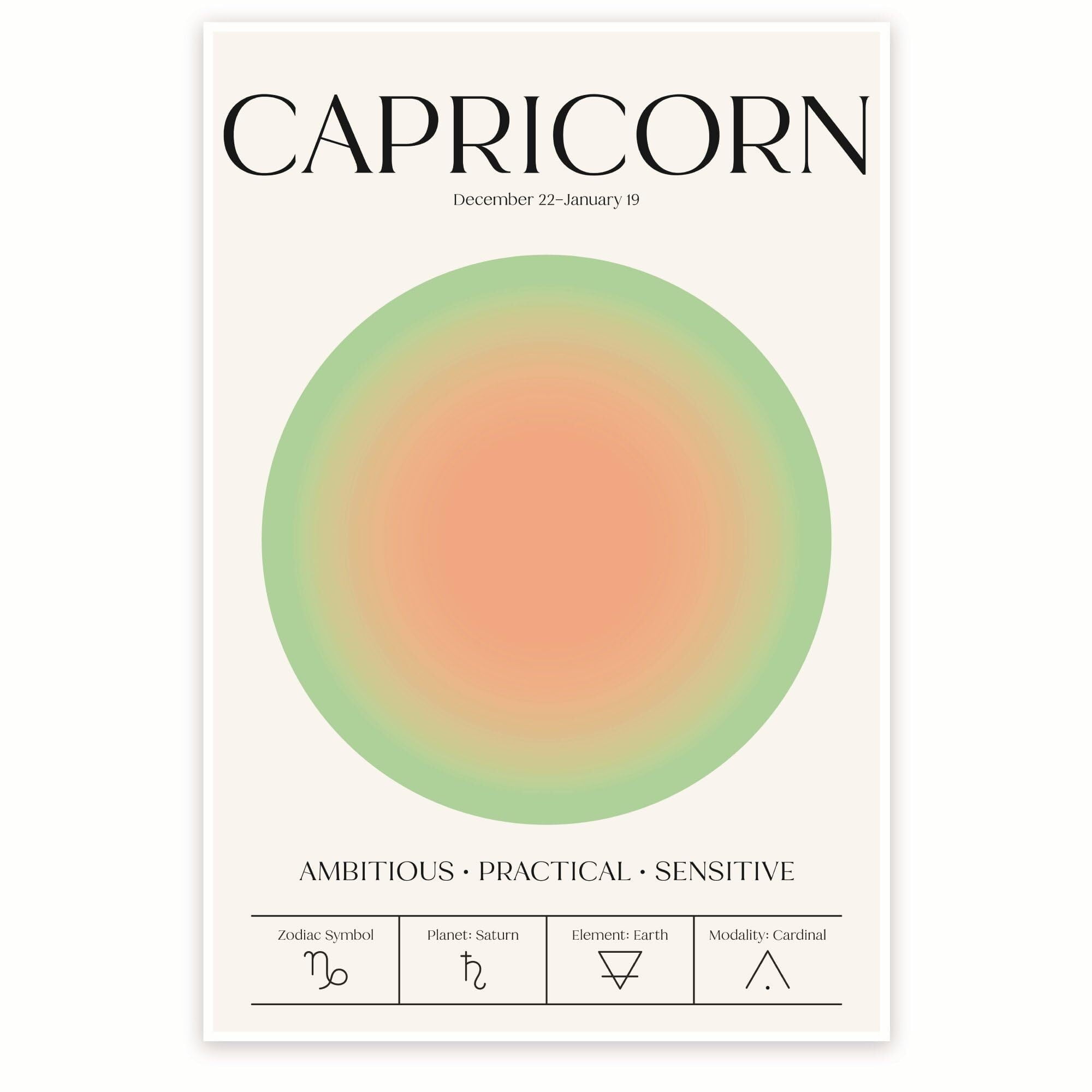 Capricorn Astrology Sign - Astrological Signs - Zodiac Horoscope Wall ...