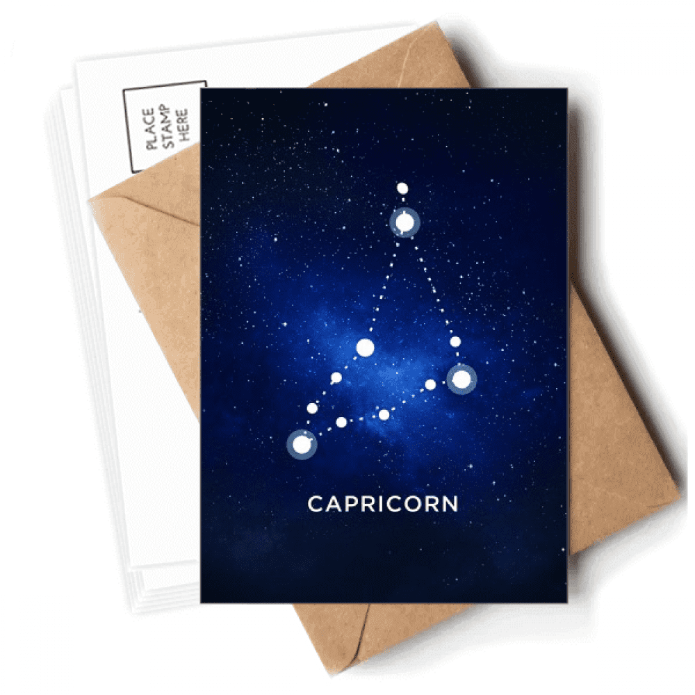 Capricorn Constellation Zodiac Sign Postcards Envelopes Blank Note ...