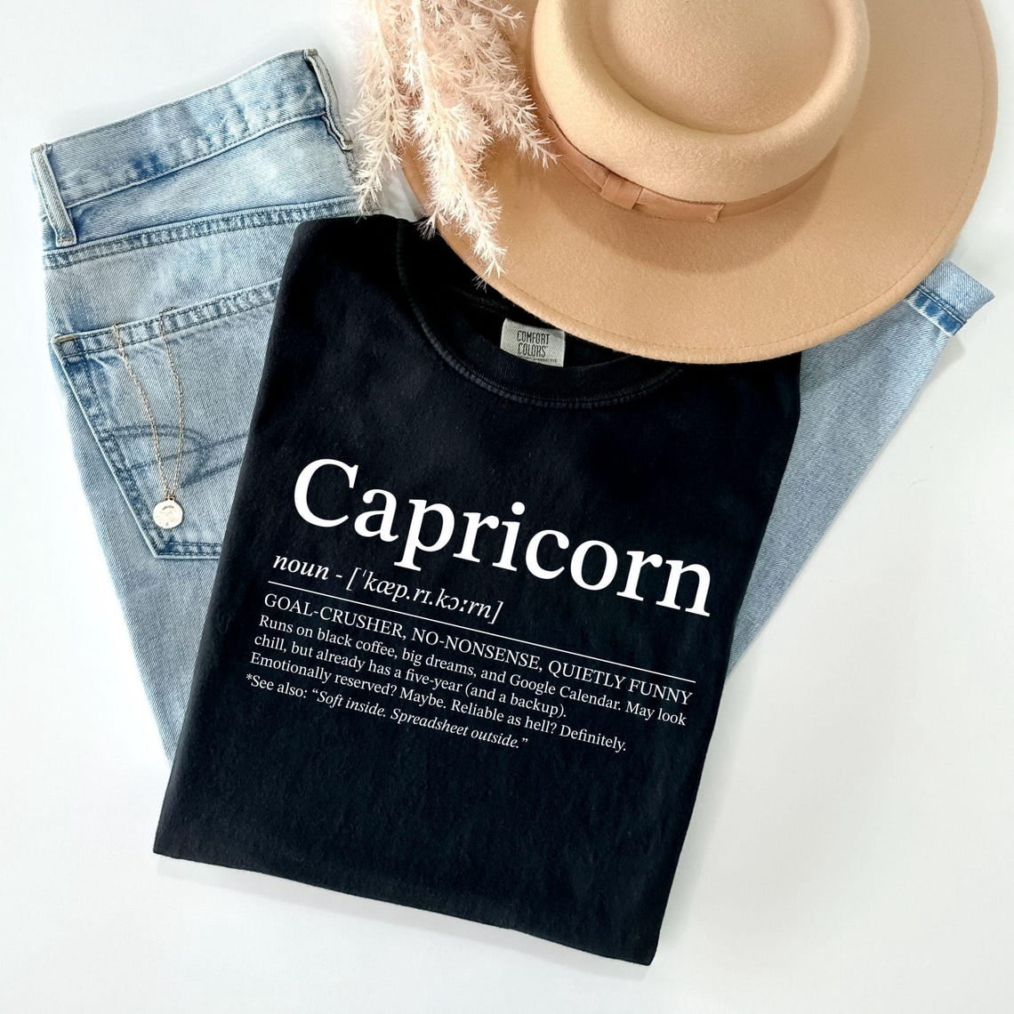 Capricorn Definition Tee Astrology Graphic Shirt Unisex Full Size S-5XL ...