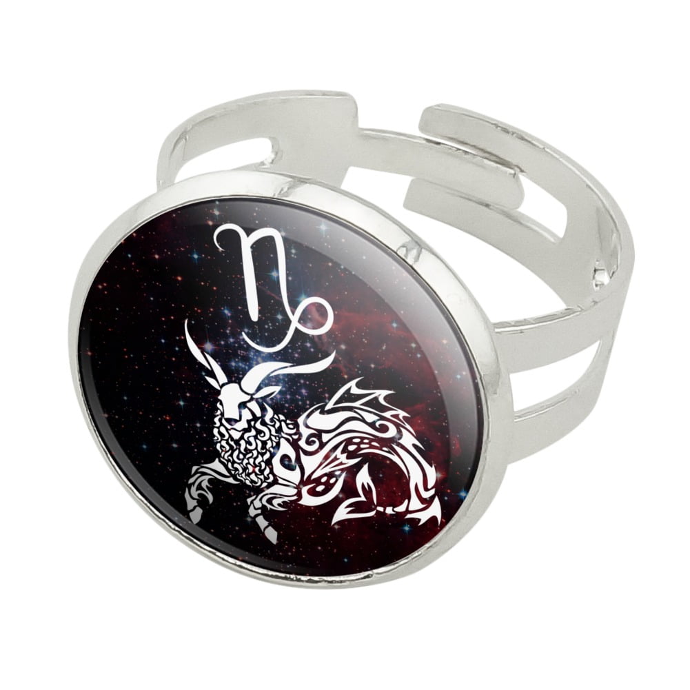 Capricorn Fish Goat Zodiac Sign Horoscope in Space Silver Plated ...