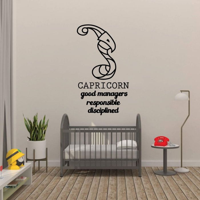 Capricorn Sea-Goat Silhouette Earth Sign Symbol Good Managers ...