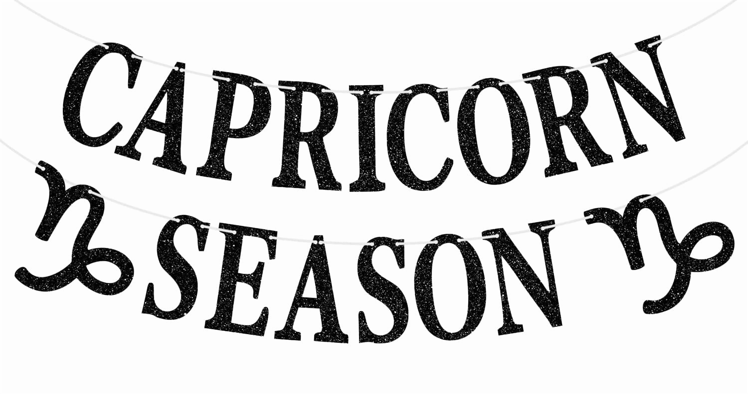 Capricorn Season Banner, Big Capricorn Energy Bunting Sign, 12 ...