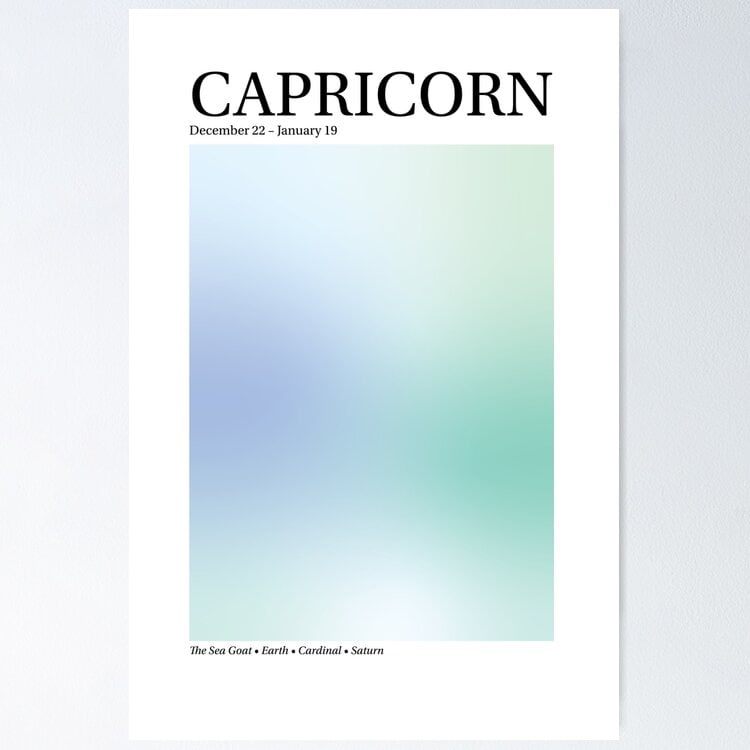 Capricorn €¢ Star Sign Color Story Series €¢ Astrology Poster- Unframed ...