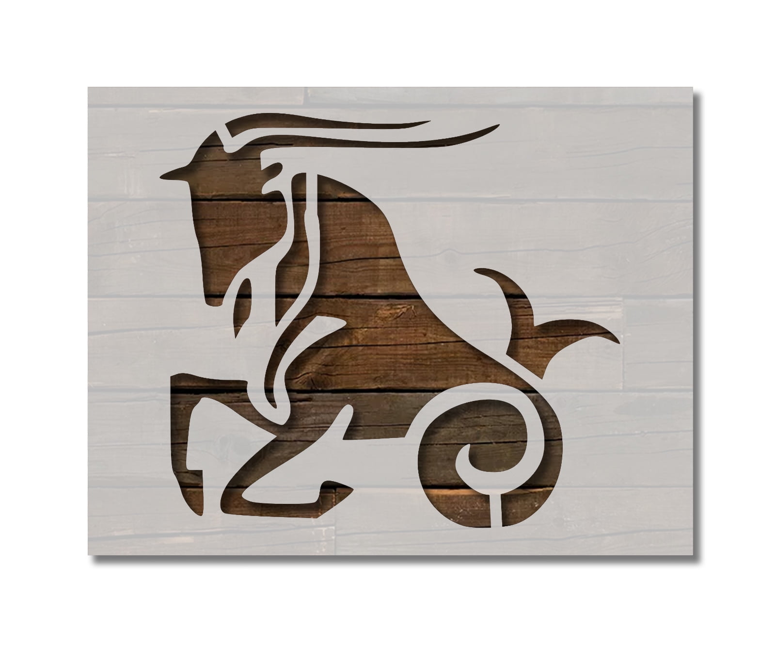 Capricorn Stencil Zodiac Astrology Sign Symbol Template Reusable 8.5 x ...