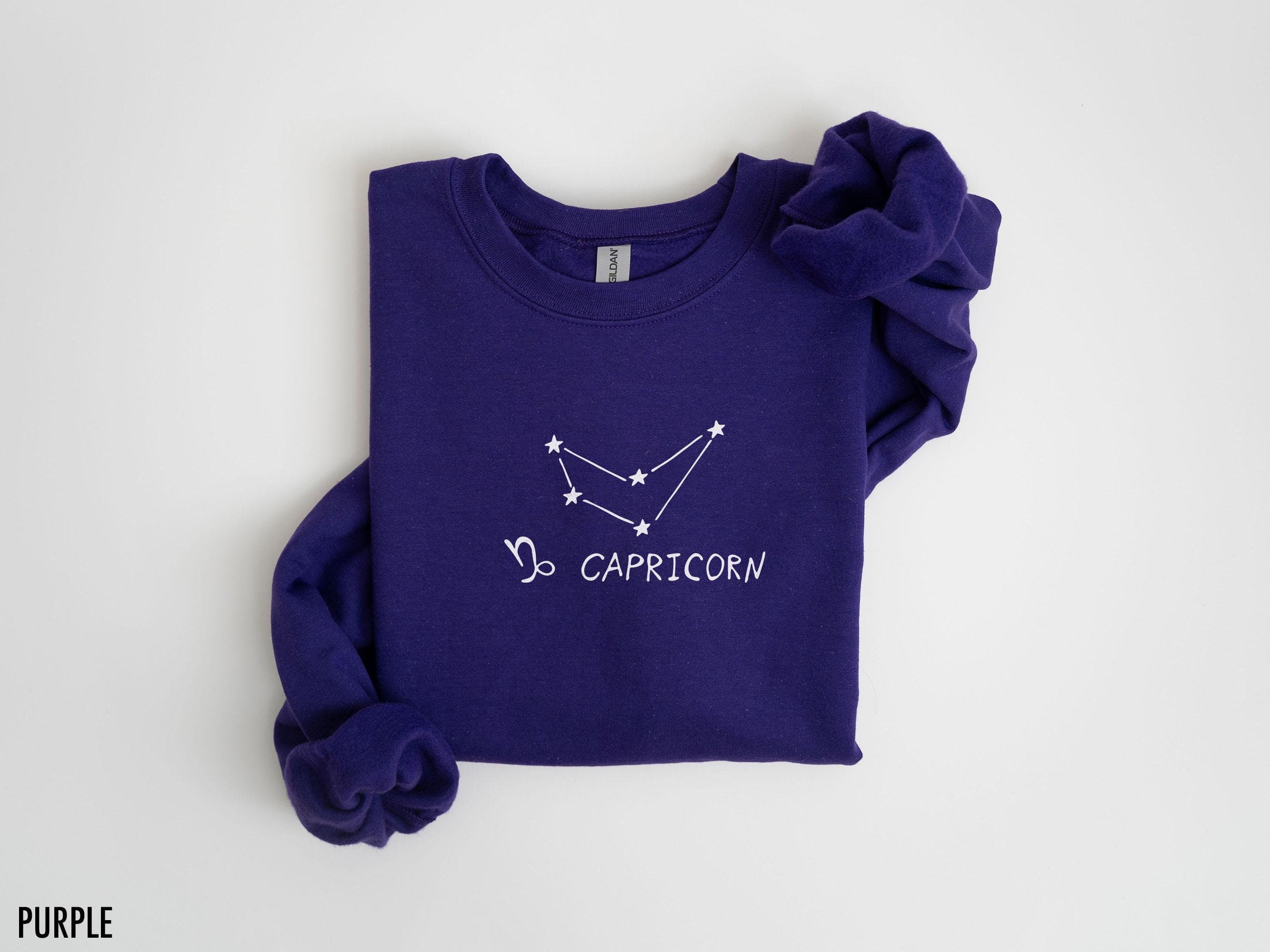 Capricorn T-Shirt, Zodiac Crewneck, Astrology Shirt, Constellation ...