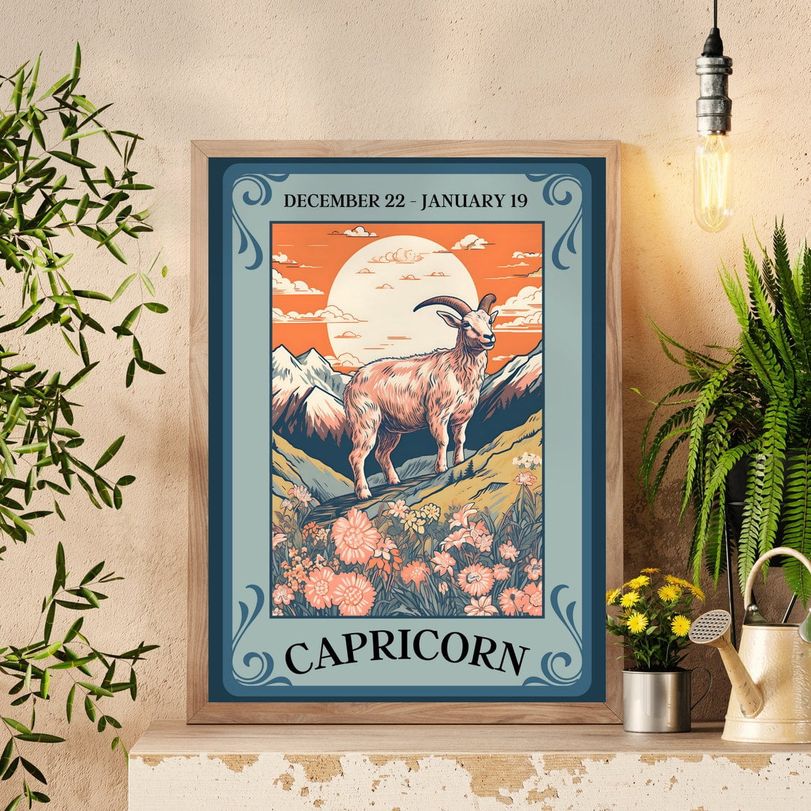 Capricorn Tarot Print - Capricorn Tarot Card Poster - Capricorn Wall ...