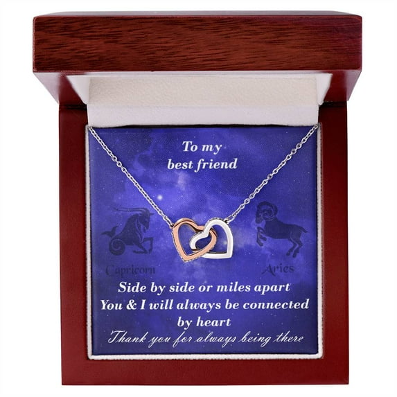 Capricorn To Aries Best Friend, Interlocking Hearts Necklace, Gift Box ...