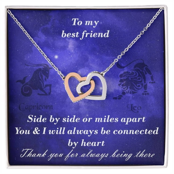 Capricorn To Leo Best Friend, Interlocking Hearts Necklace, Gift Box ...
