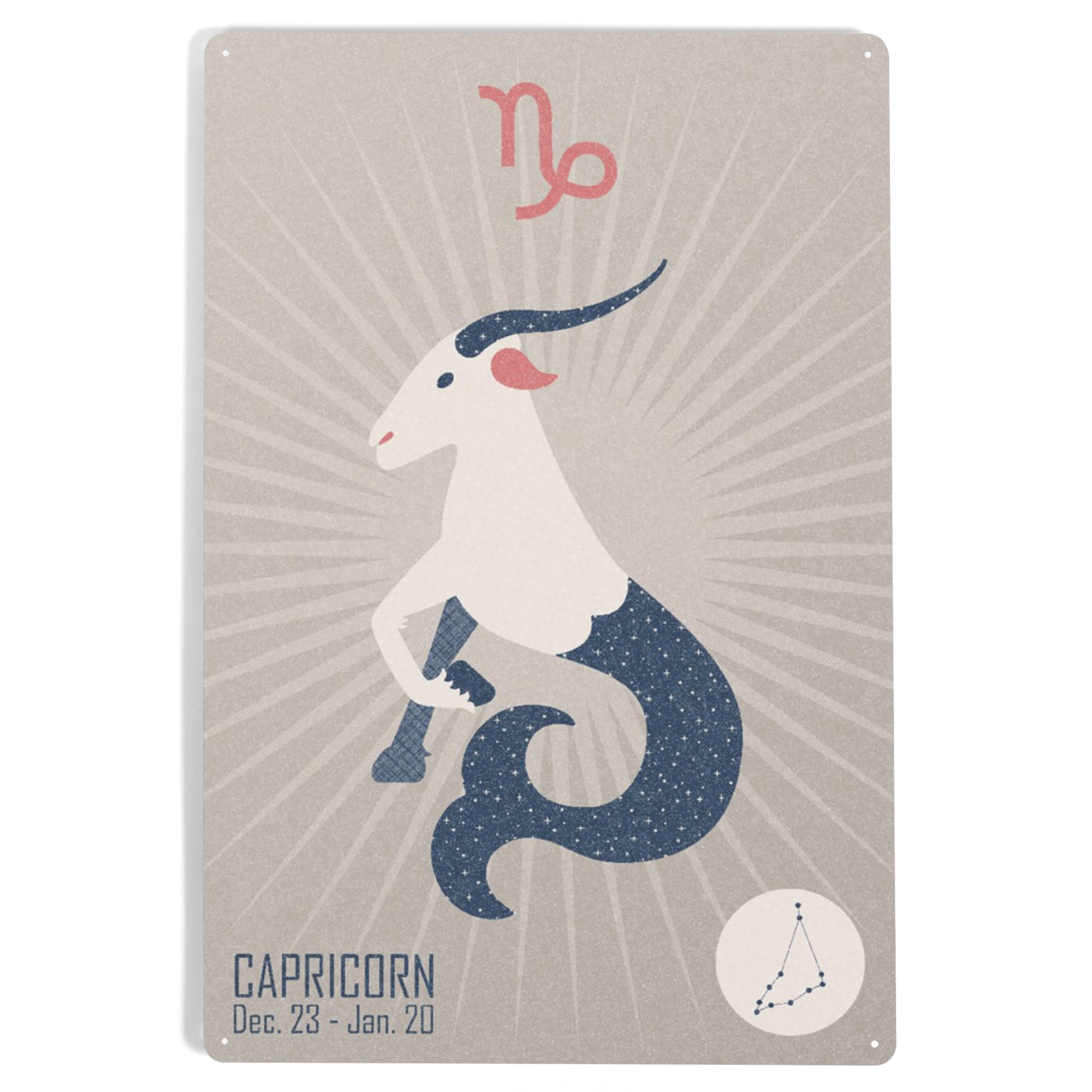 Capricorn, Woven Zodiac (12x18 Aluminum Art, Indoor Outdoor Metal Sign ...