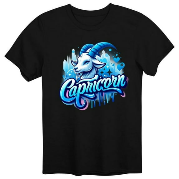 Capricorn Zodiac Birthday shirt tee Blue airbrush star sign zodiac ...