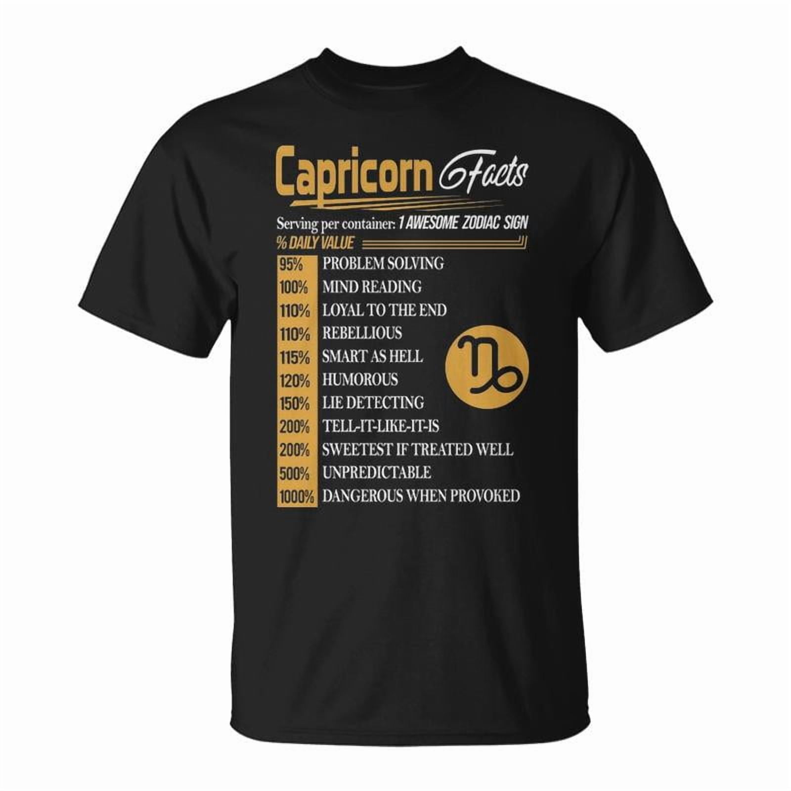 Capricorn Zodiac Capricorn Facts Birthday TShirt - Walmart.com