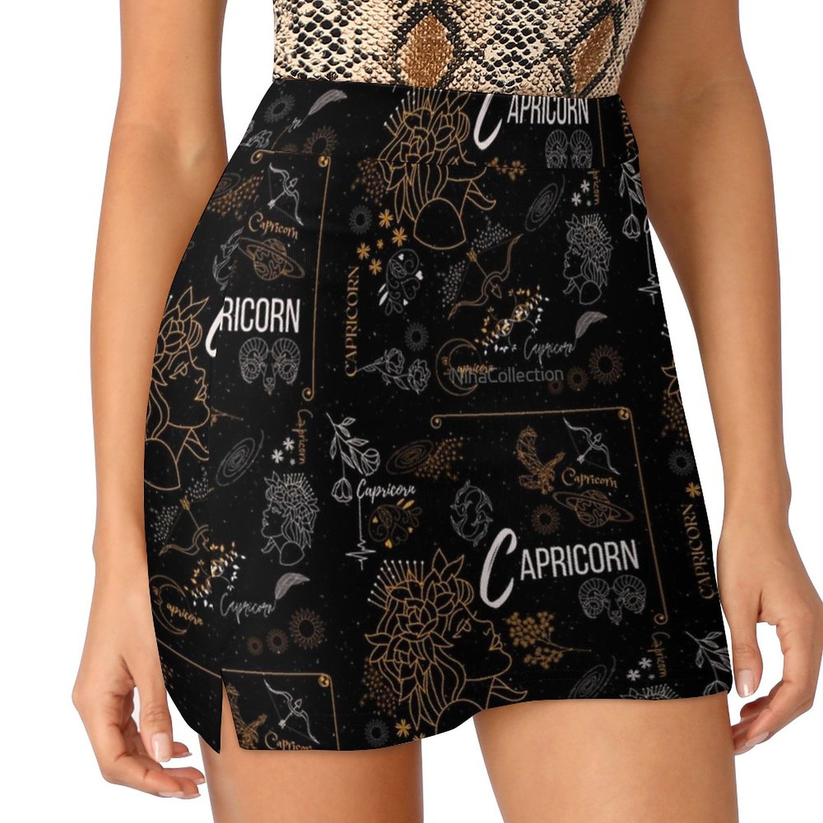 Capricorn Zodiac Horoscope Design Skirts Woman Fashion 2025 Pant Skirt ...