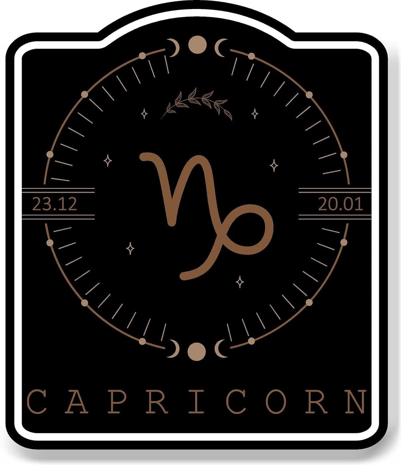 Capricorn Zodiac Sign Astrology Horoscope BLACK Aluminum Composite Sign ...