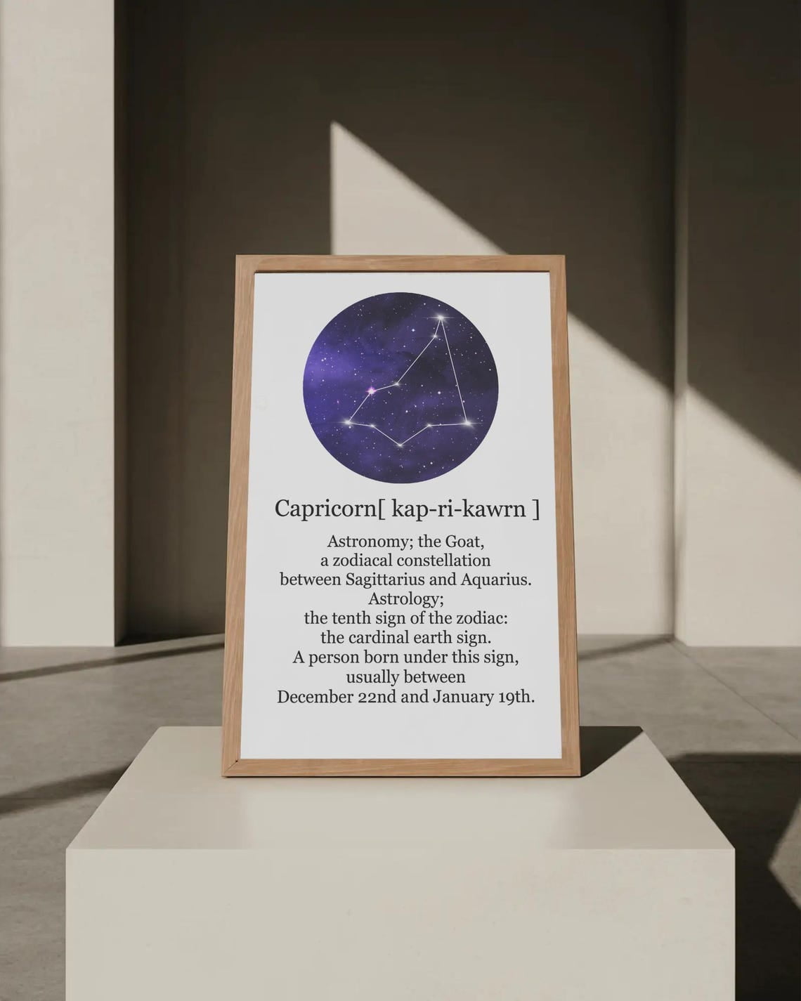 Capricorn Zodiac Wall Art | Star Constellation Print | Astrology ...