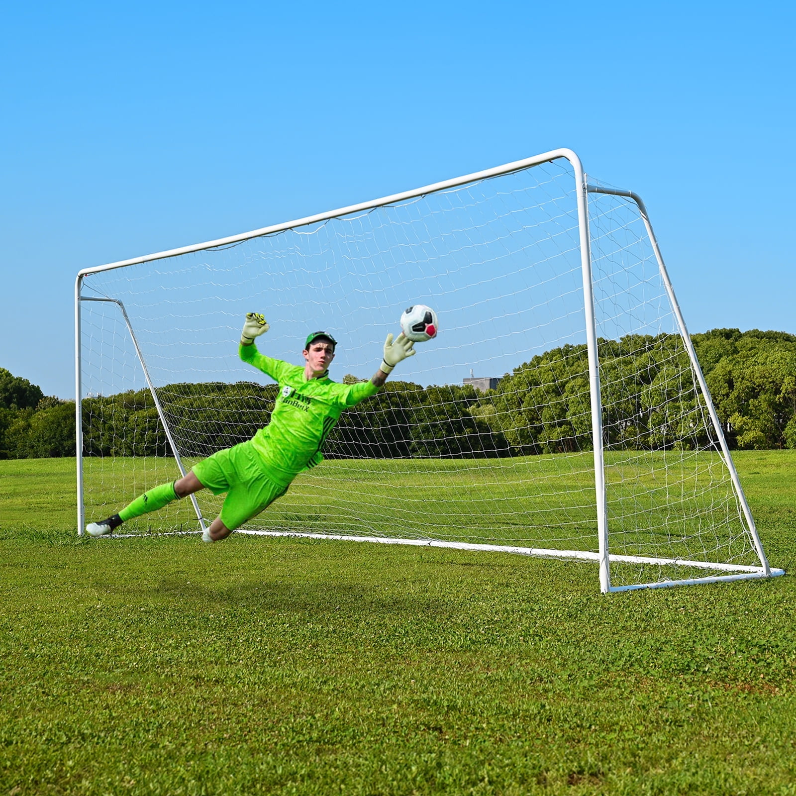 Walmart 24FT X 8FT Outdoor Soccer Goal, Steel Frame, Portable, MLS ...