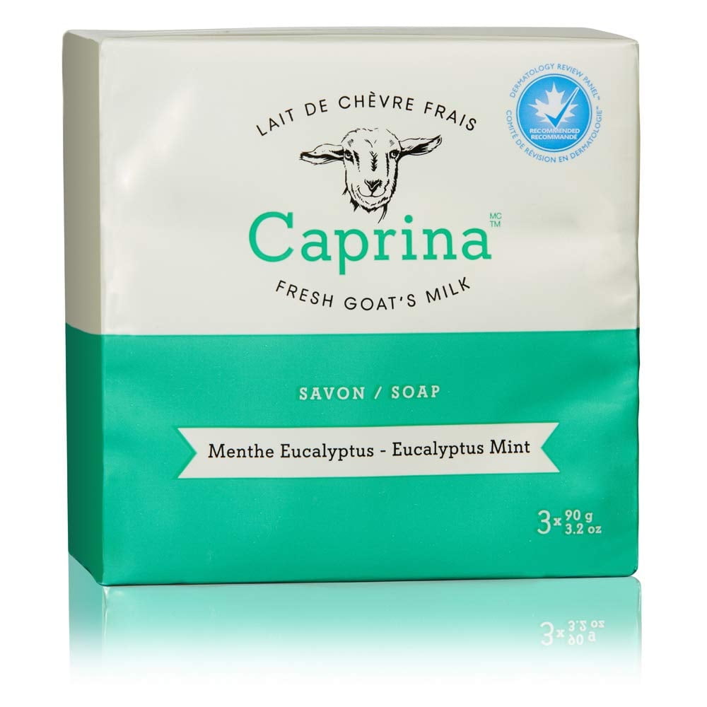 Caprina Fresh Goat s Milk Soap Bar, Eucalyptus Mint, 3.2 oz (3 Pack ...
